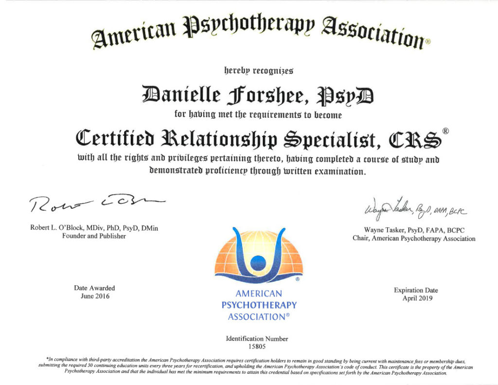 Dr. Danielle Forshee, Psy.D - Marriage Counseling, Family Mediation ...